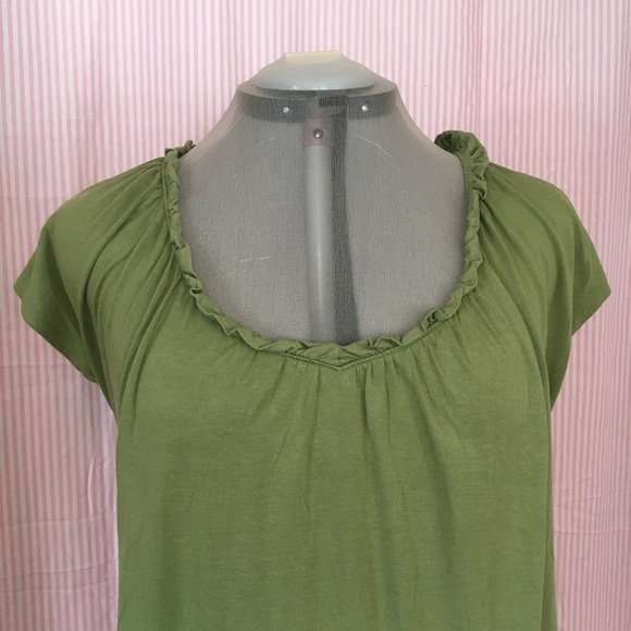 Talbots | Tops | Talbots Cute Green Top With Ruffle Detail | Poshmark